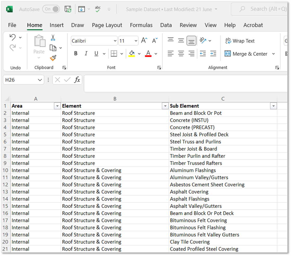 Design - Table - Tabular Data Options