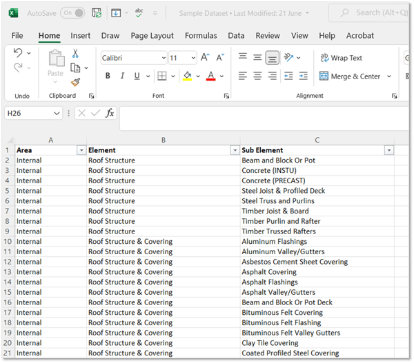 Design - Table - Tabular Data Options