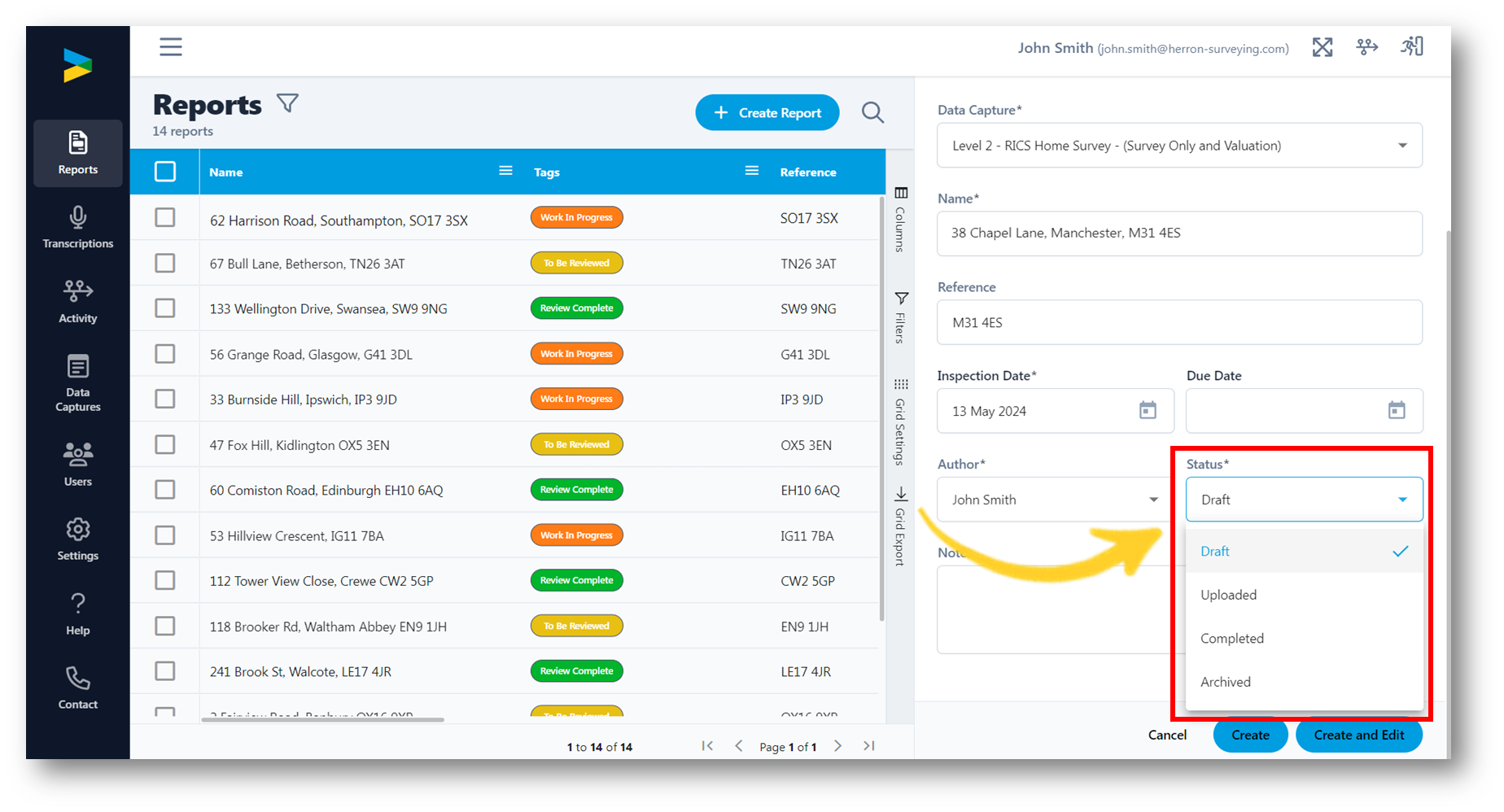 Web Portal 2.0: Create, Edit, Publish and Download a Report